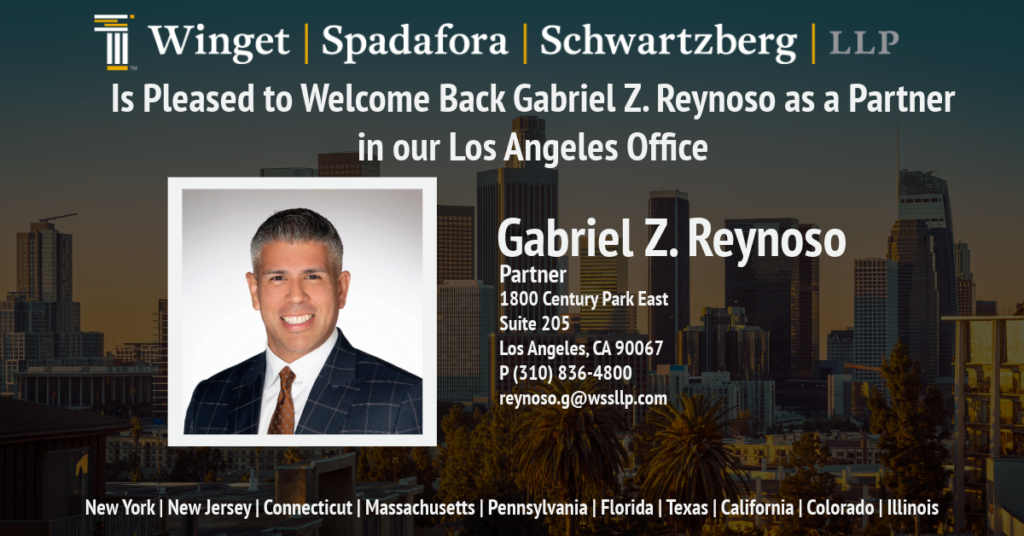 Winget, Spadafora & Schwartzberg, LLP is excited to share that Gabriel ...
